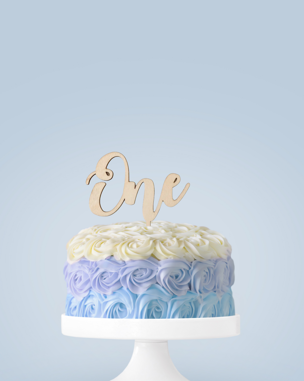 1st Birthday Wooden One Cake Topper