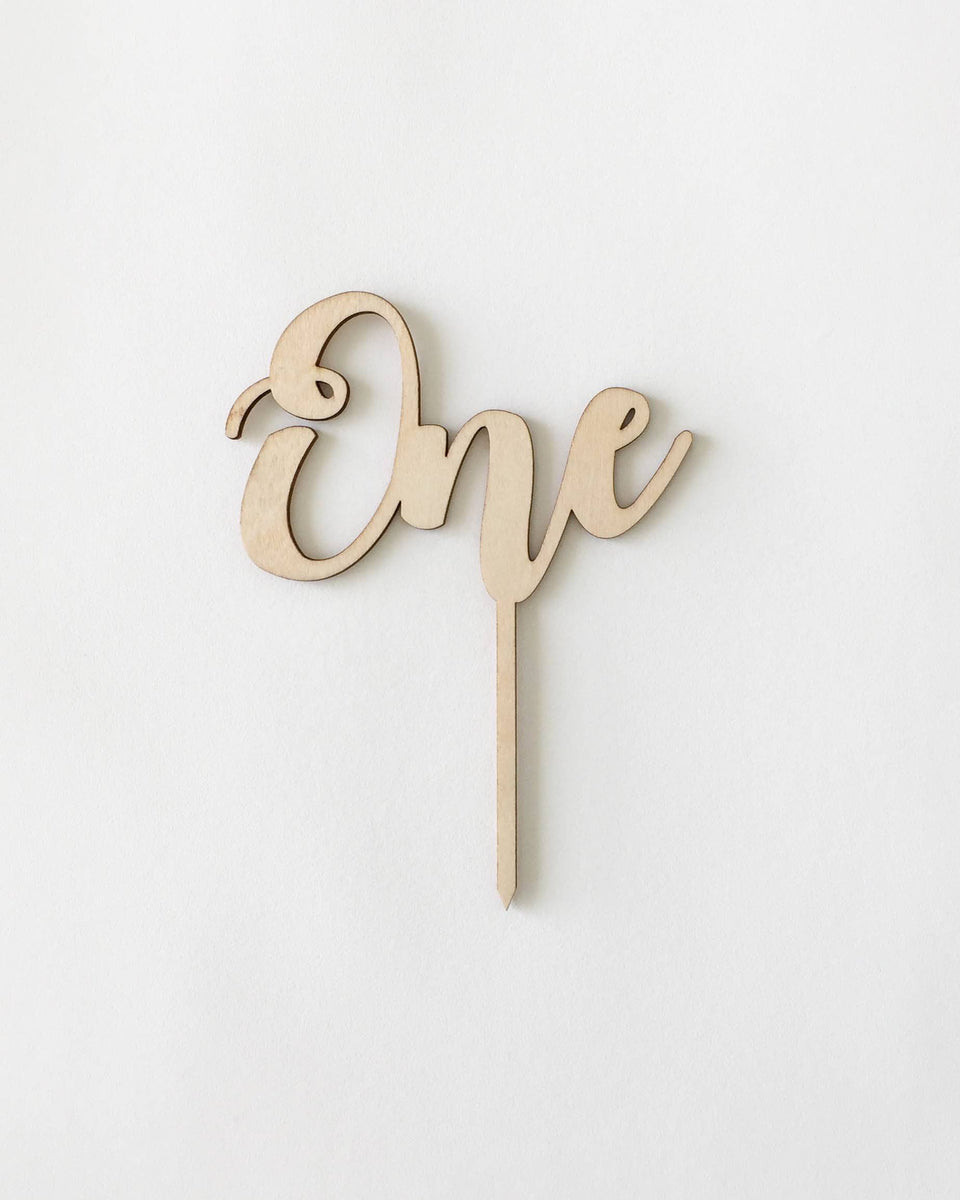 1st Birthday Wooden One Cake Topper – A Little Whimsy