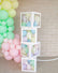 Transparent 'BABY' White Balloon Boxes (4 Pack)
